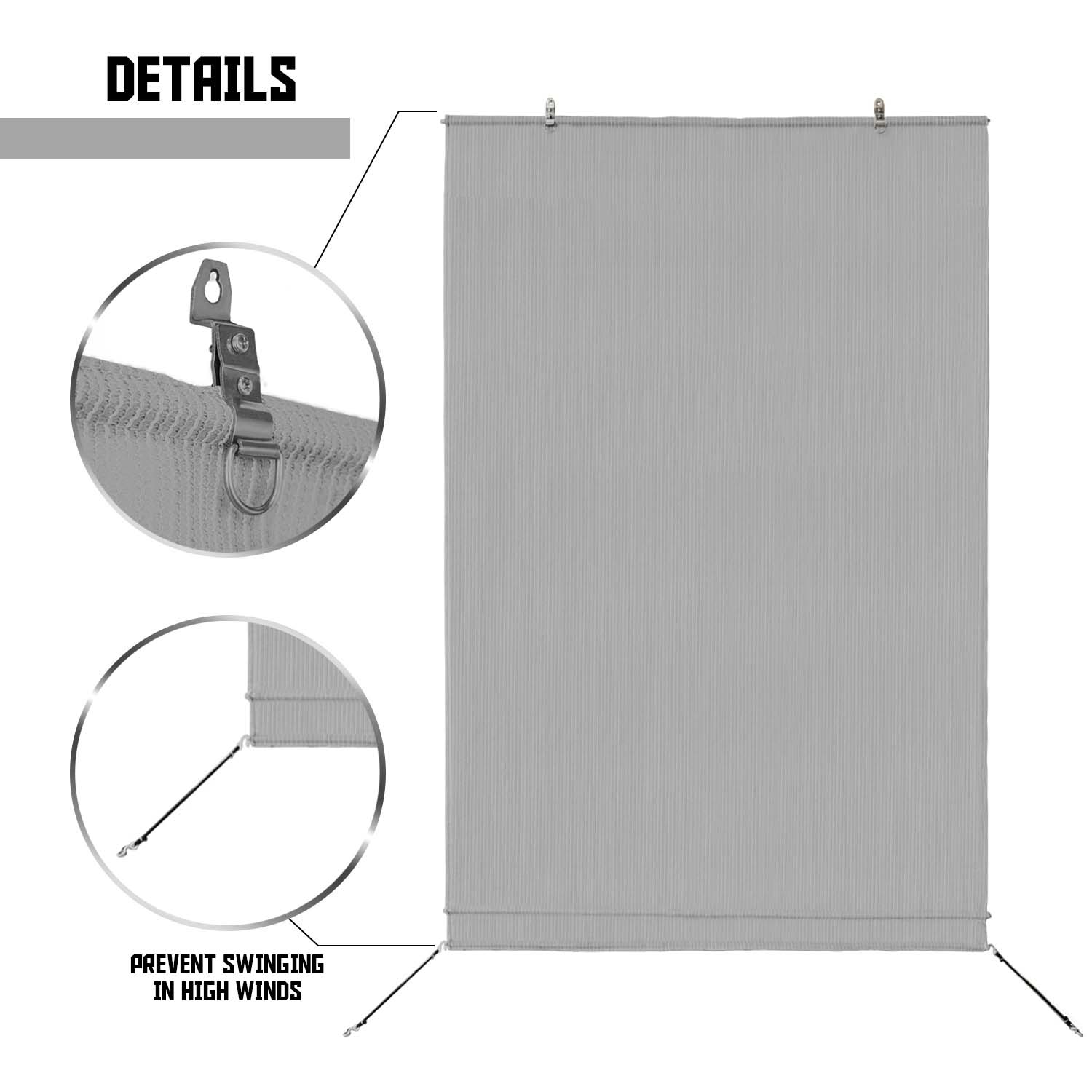 Roller Shade Roll Up Shade Office Blind for Outdoor Patio Balcony Porch ...