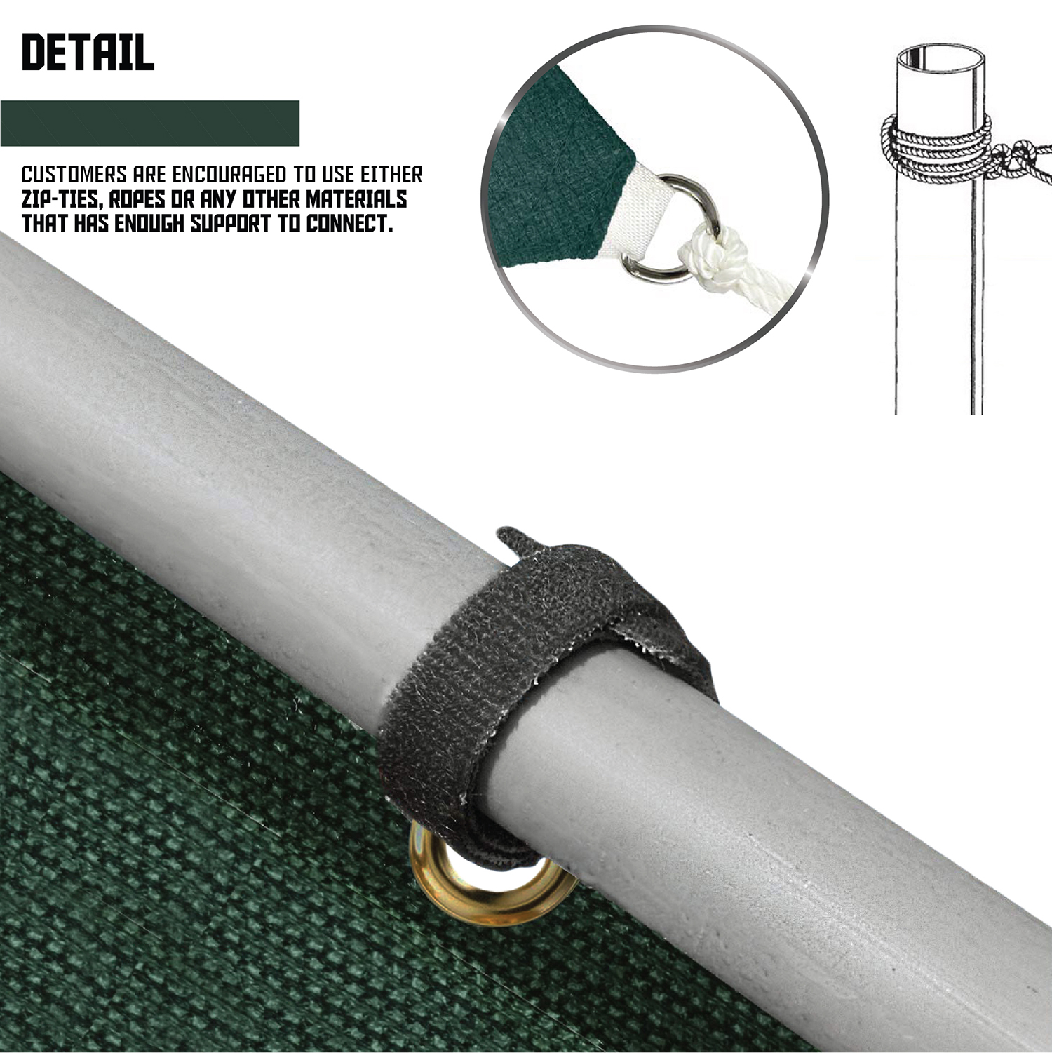 13-24ft Sun Shade Sail Straight Edge Canopy Awning Cover Patio Garden ...