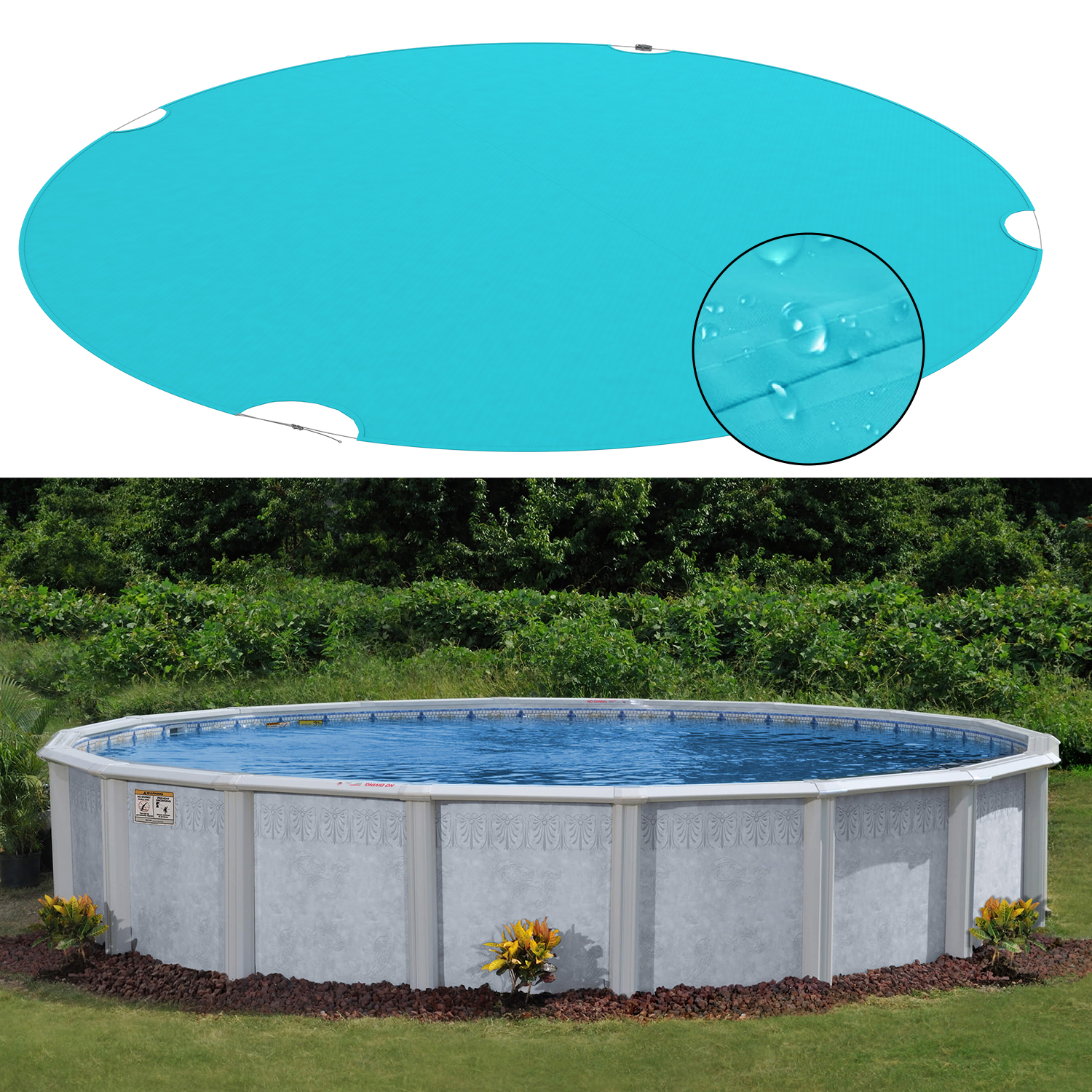 Above Ground Pool Covers Round Waterproof Winter Tarps Swimming Pool ...